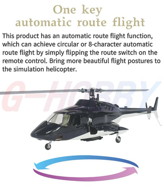 Airwolf 500 Size Helicopter Scale 6CH RC Helicopter GPS with H1 Flight ...